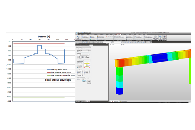 Steel & Post Tension Straddle Bent Design & Analysis