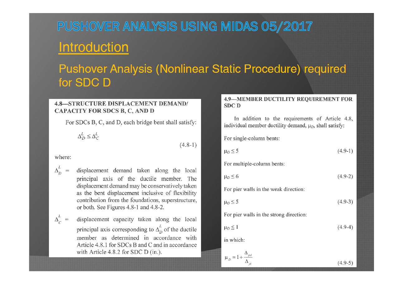 Pushover Analysis (Performanced-Based Seismic Design) by Oregon DOT