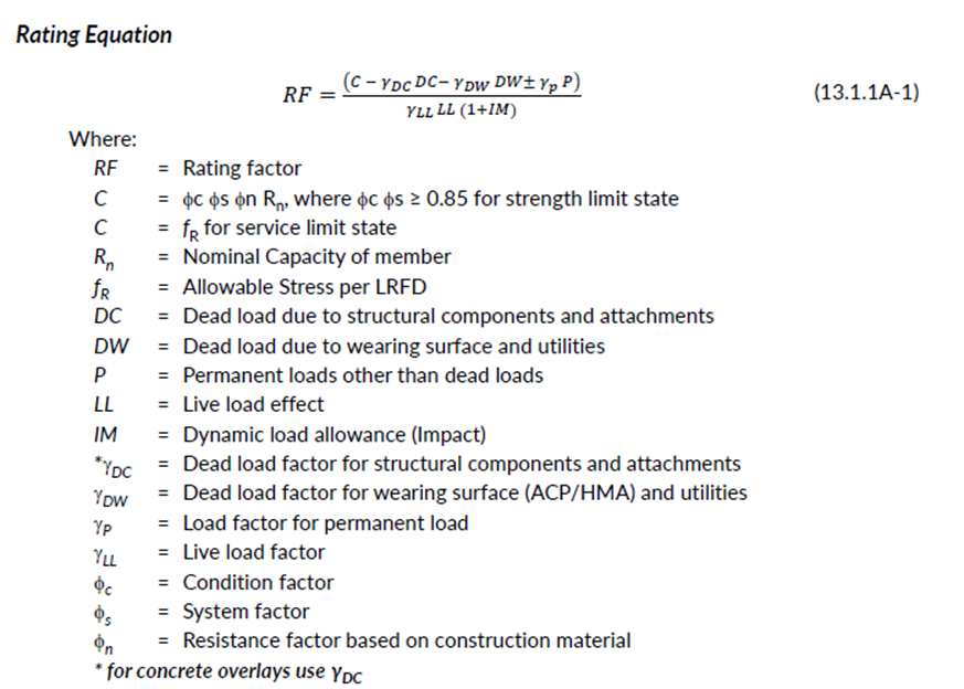 Understanding Load Rating of Bridge as per AASHTO LRFR
